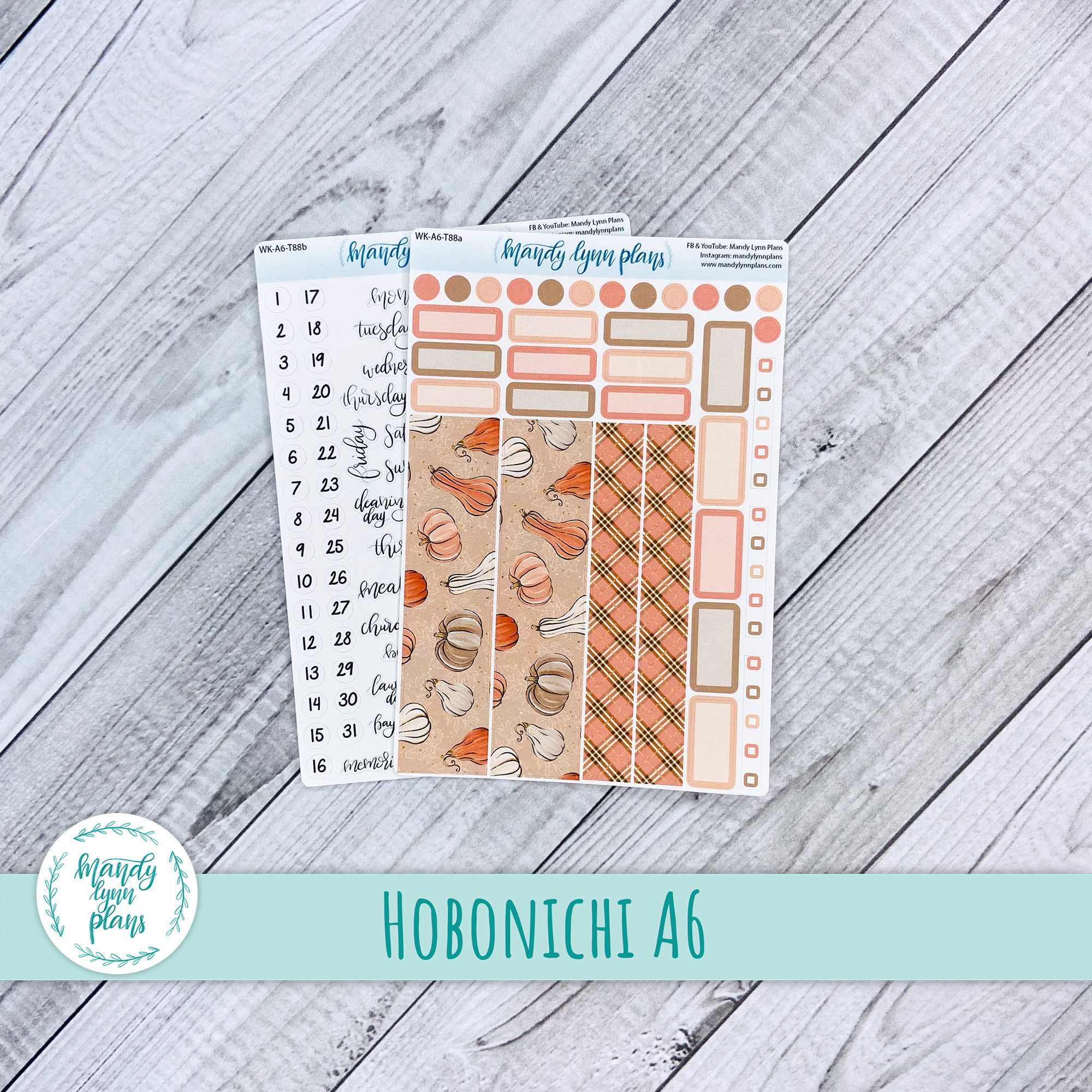 Stickers Removable Matte Stickers WK-A6-T113 Hand Lettered Abstract ...