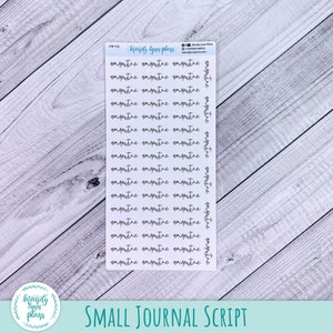 AM Routine Script Stickers || Removable White Matte or Clear Matte ...