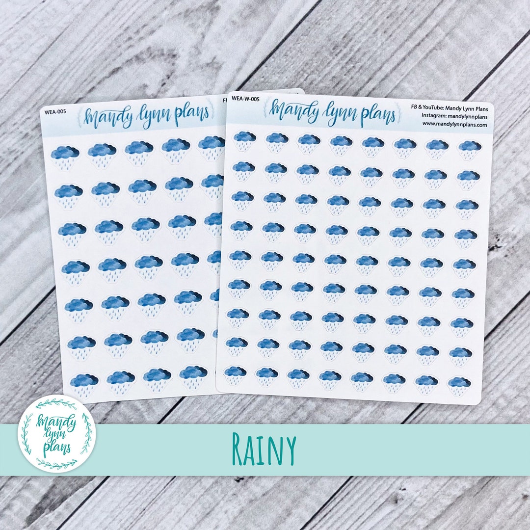 Rainy, Raining, Summer, Spring, Fall, Winter Weather Stickers ...