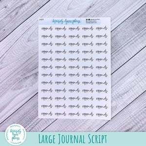Errands Script Stickers || Removable White Matte or Clear Matte ...