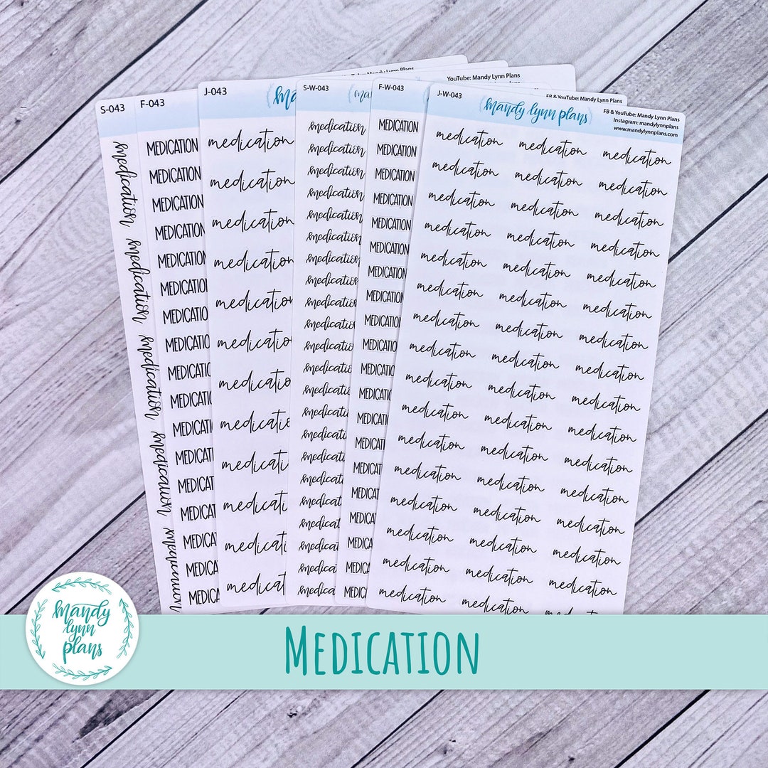 Medication Script Stickers Removable White Matte or Clear Matte ...