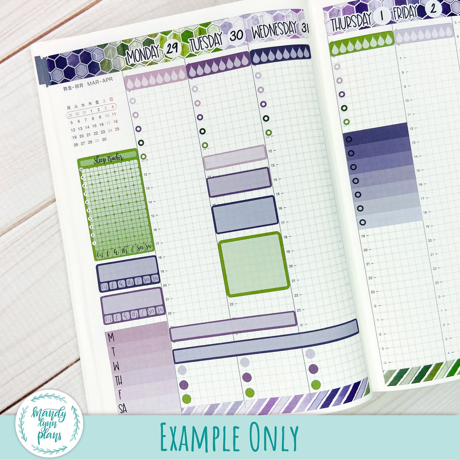Hobonichi Cousin || Sleep Trackers || 15 Removable Matte Stickers - Etsy