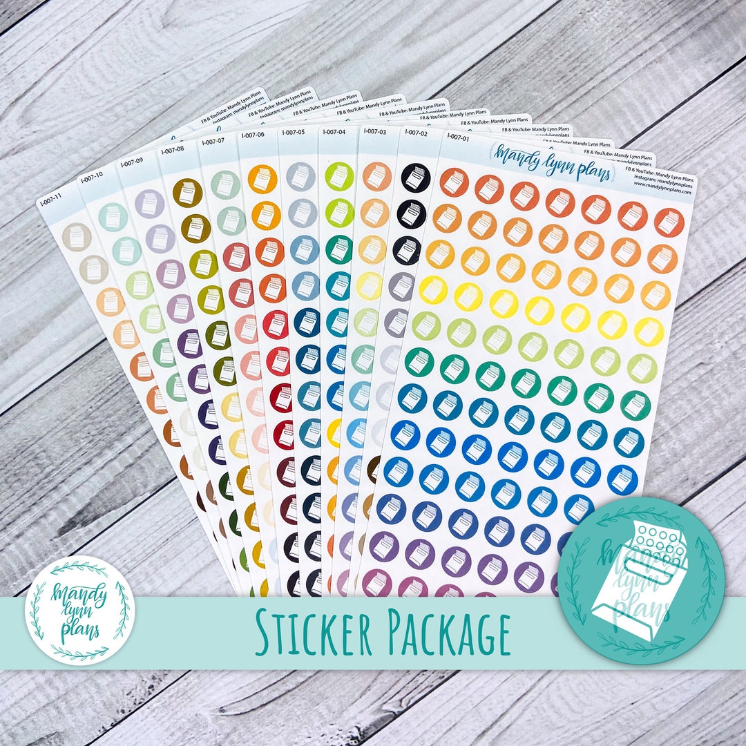 Happy Mail Icon Stickers: 84 Removable Matte Planner Stickers - Etsy