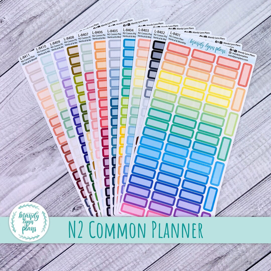 N2 Common Planner || Skinny Labels - Etsy