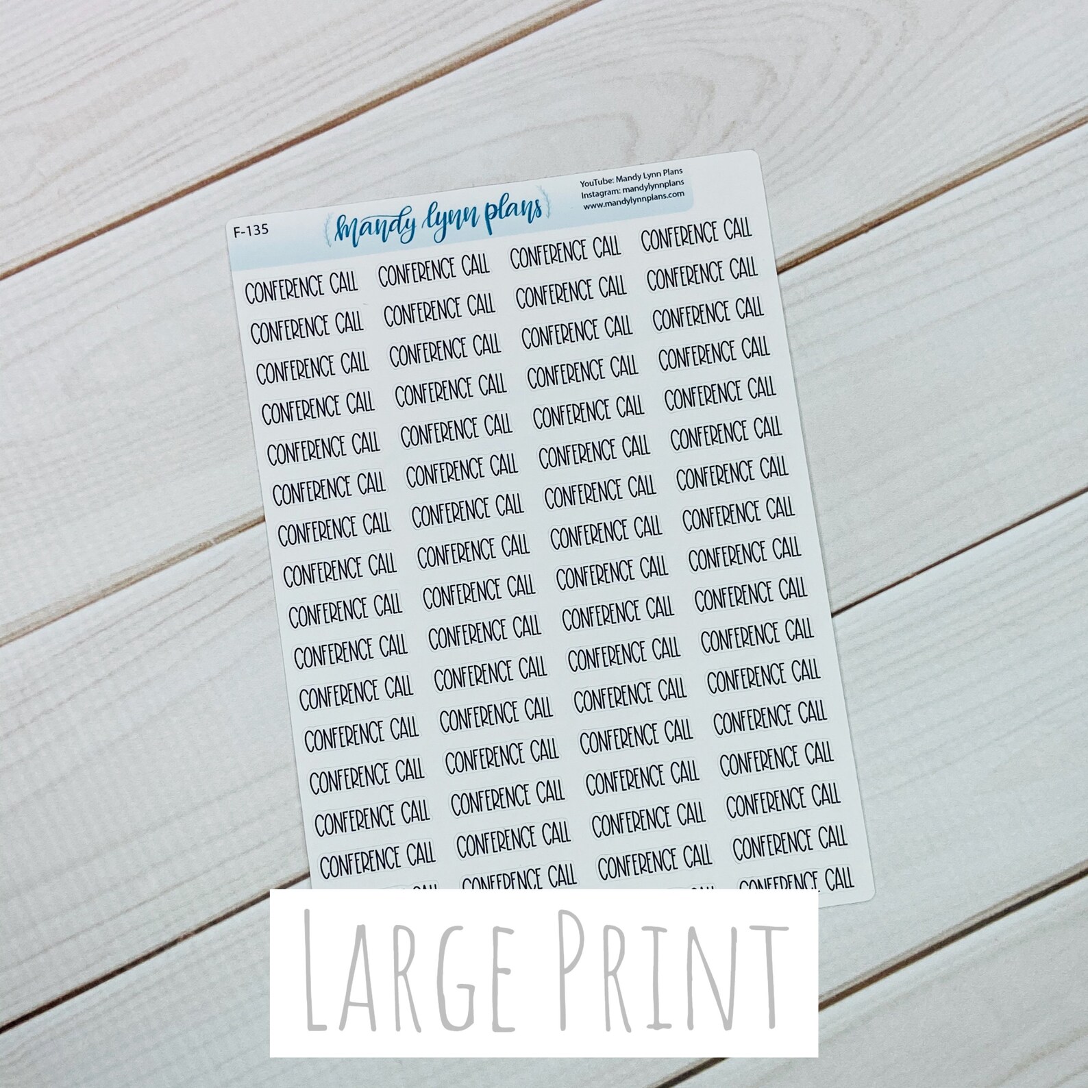 Conference Call Script Stickers Removable White Matte or | Etsy