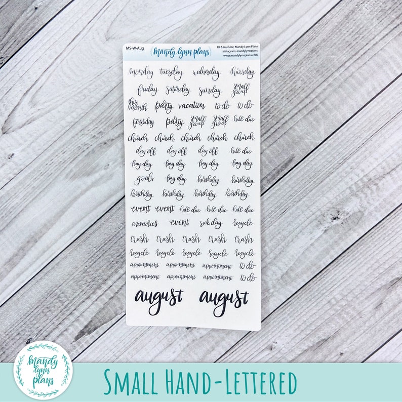 August Monthly Scripts Sheet Hobonichi Cousin Weeks and | Etsy