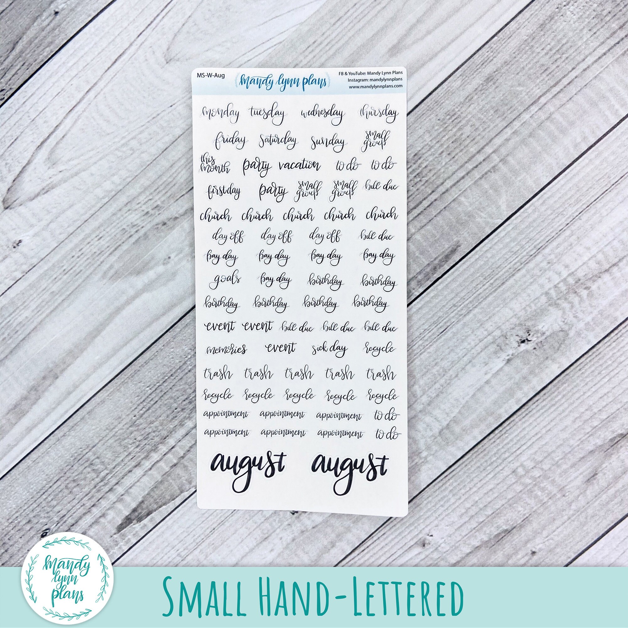 August Monthly Scripts Sheet Hobonichi Cousin Weeks and | Etsy