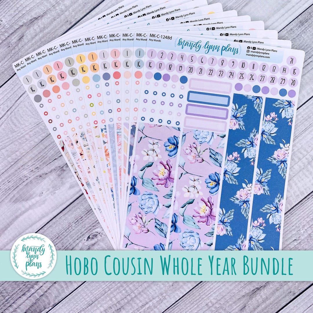 Whole Year Bundle || 3 Design Options || 12 Any Month Kits || Hobonichi ...