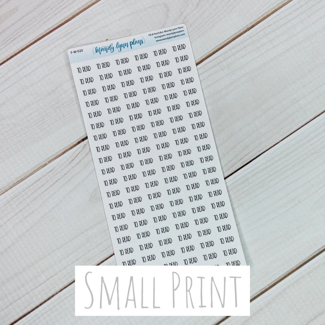 To Read Script Stickers Removable White Matte or Clear | Etsy