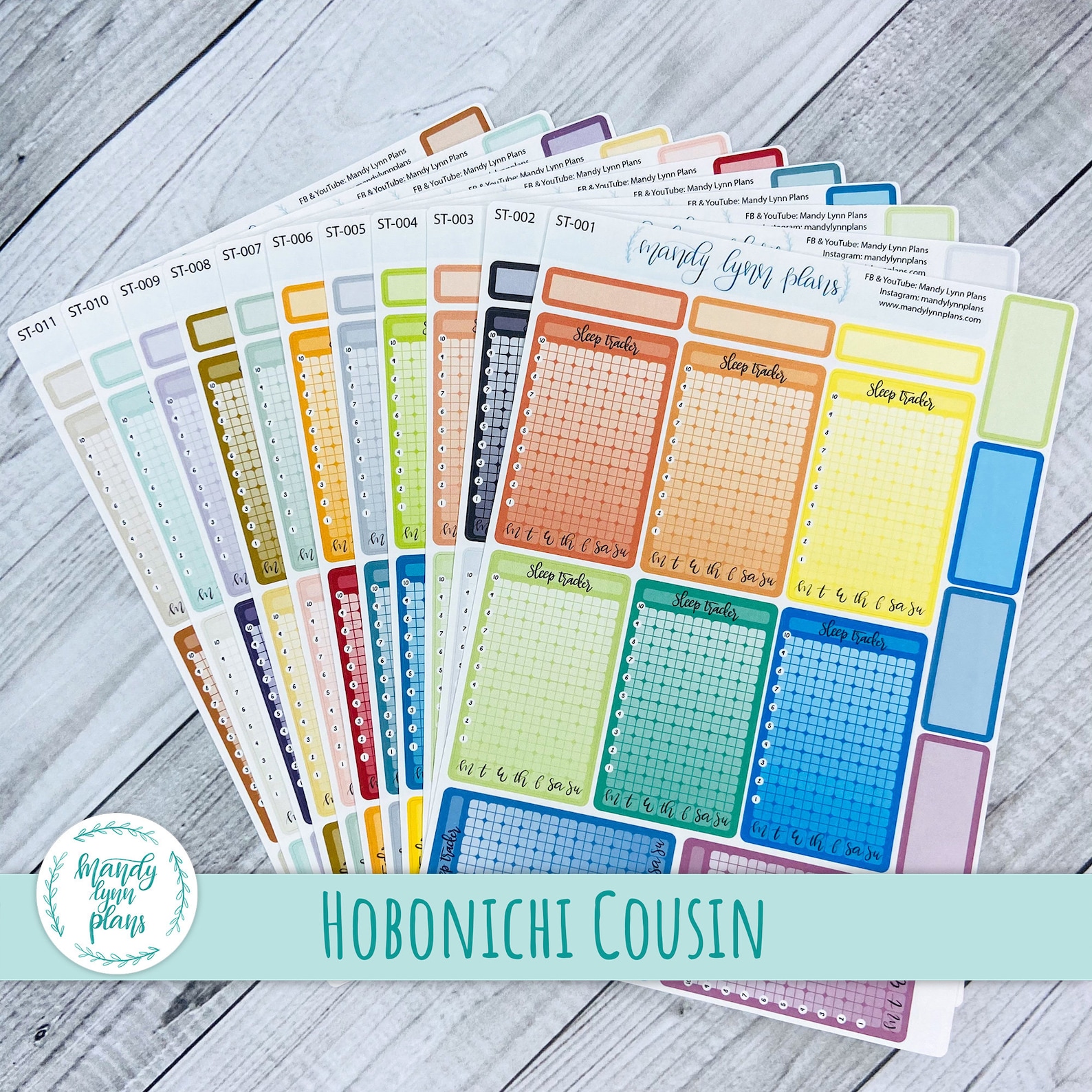 Hobonichi Cousin Sleep Trackers 15 Removable Matte | Etsy