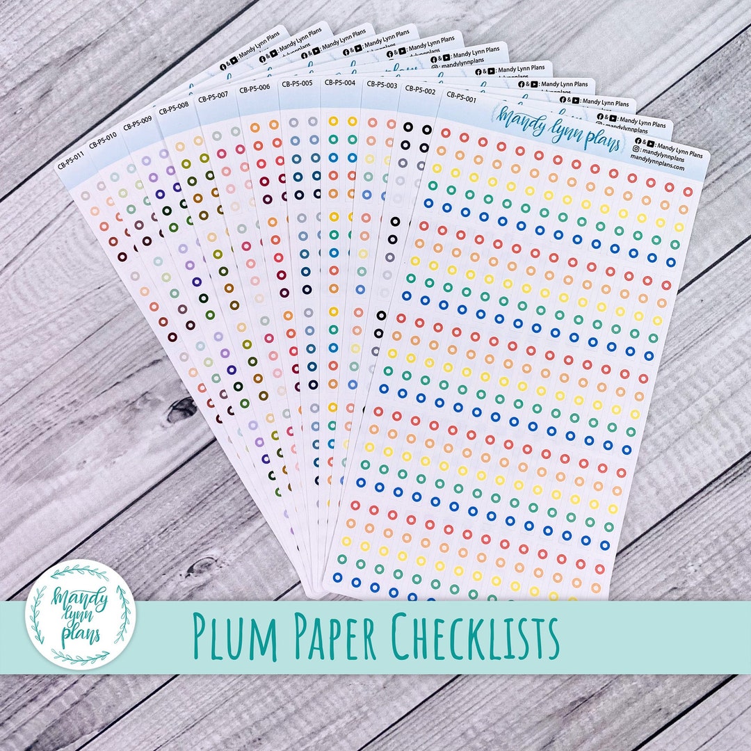 A5 & 7x9 Plum Paper || Checklists - Etsy