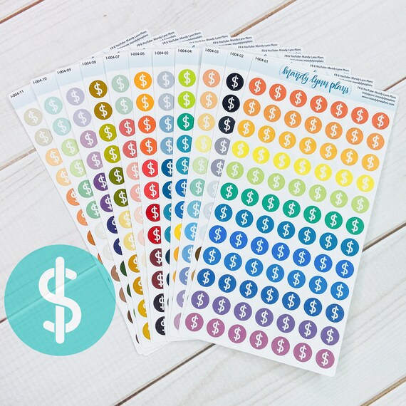 Dollar Sign Planner Icon Payday Bill Bank Money 84 | Etsy