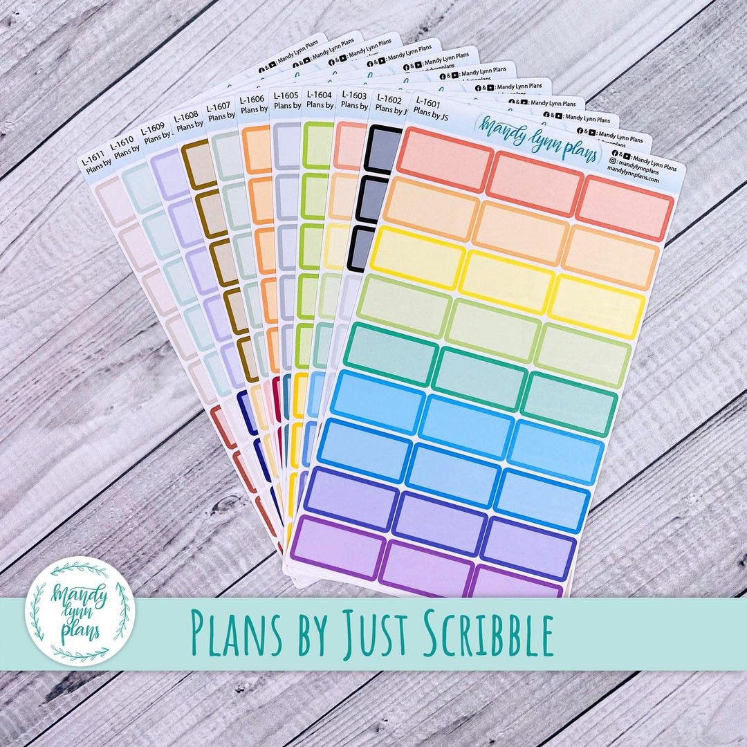 A5 Plans by Just Scribble Large Labels || 2 Hours - Etsy