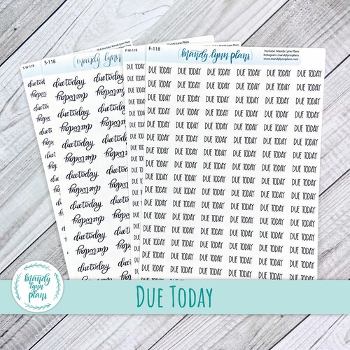 Errands Script Stickers Removable White Matte or Clear - Etsy