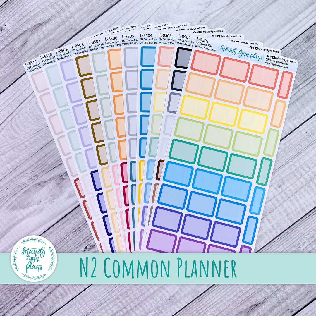 N2 Common Planner || Large Labels - Etsy