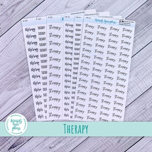 Therapy Script Stickers Removable White Matte or Clear Matte Stickers Hobonichi Cousin, Weeks ...