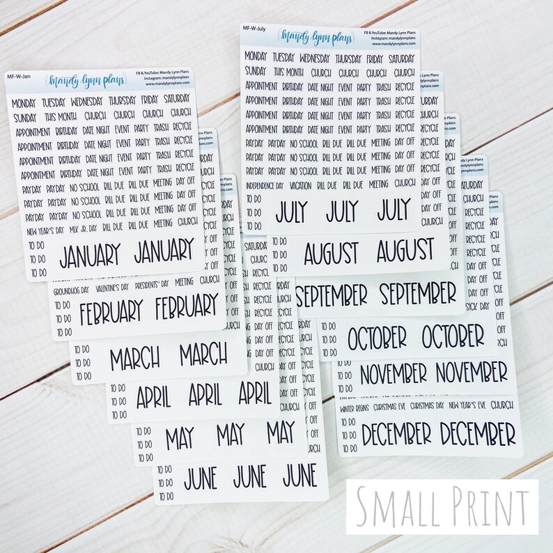 MEGA Bundle-Monthly Scripts Hobonichi Cousin Weeks and A6 | Etsy