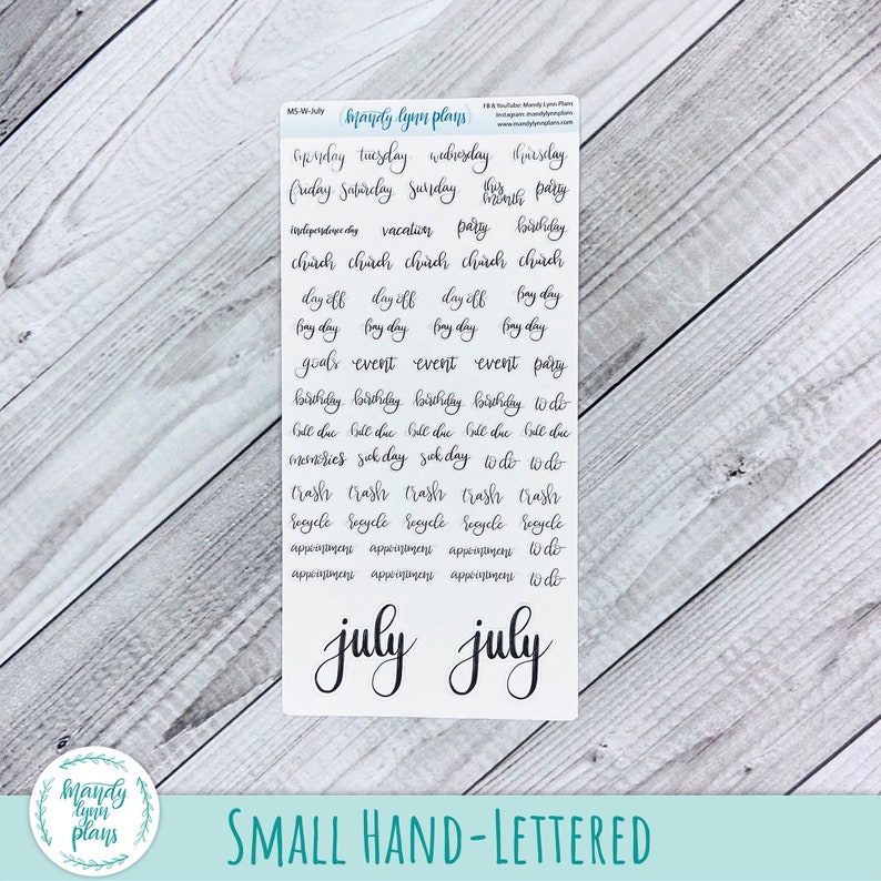 July Monthly Scripts Sheet Hobonichi Cousin Weeks and A6 - Etsy