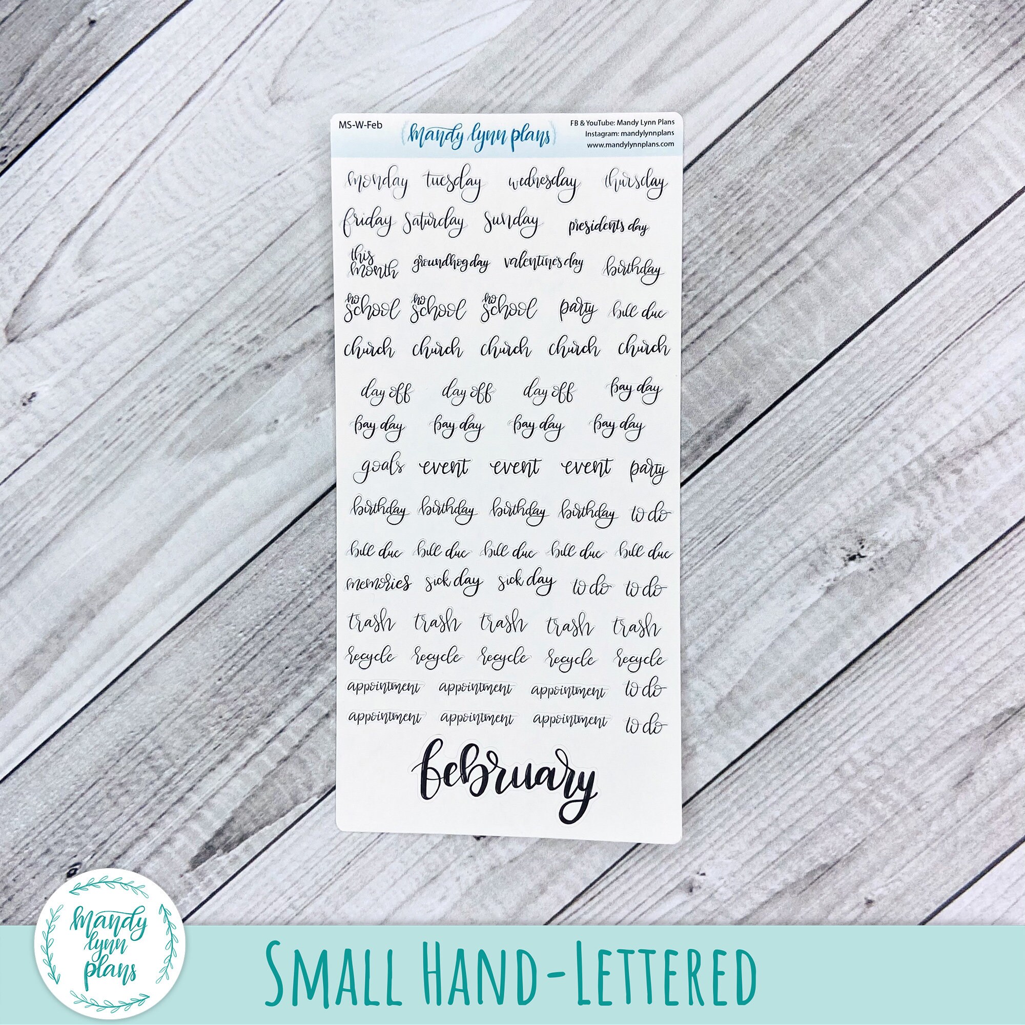 February Monthly Scripts Sheet Hobonichi Cousin Weeks and - Etsy