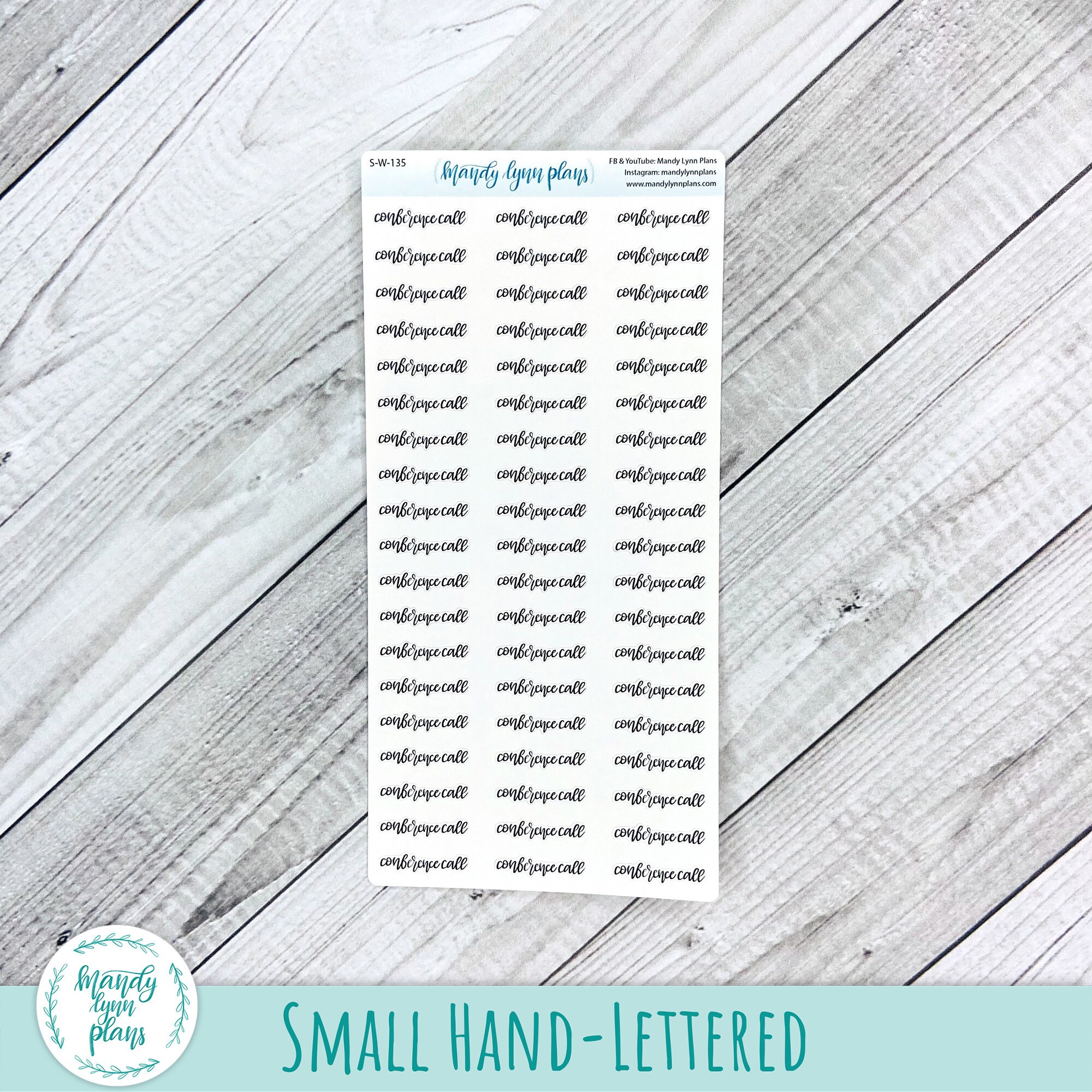 Conference Call Script Stickers Removable White Matte or | Etsy