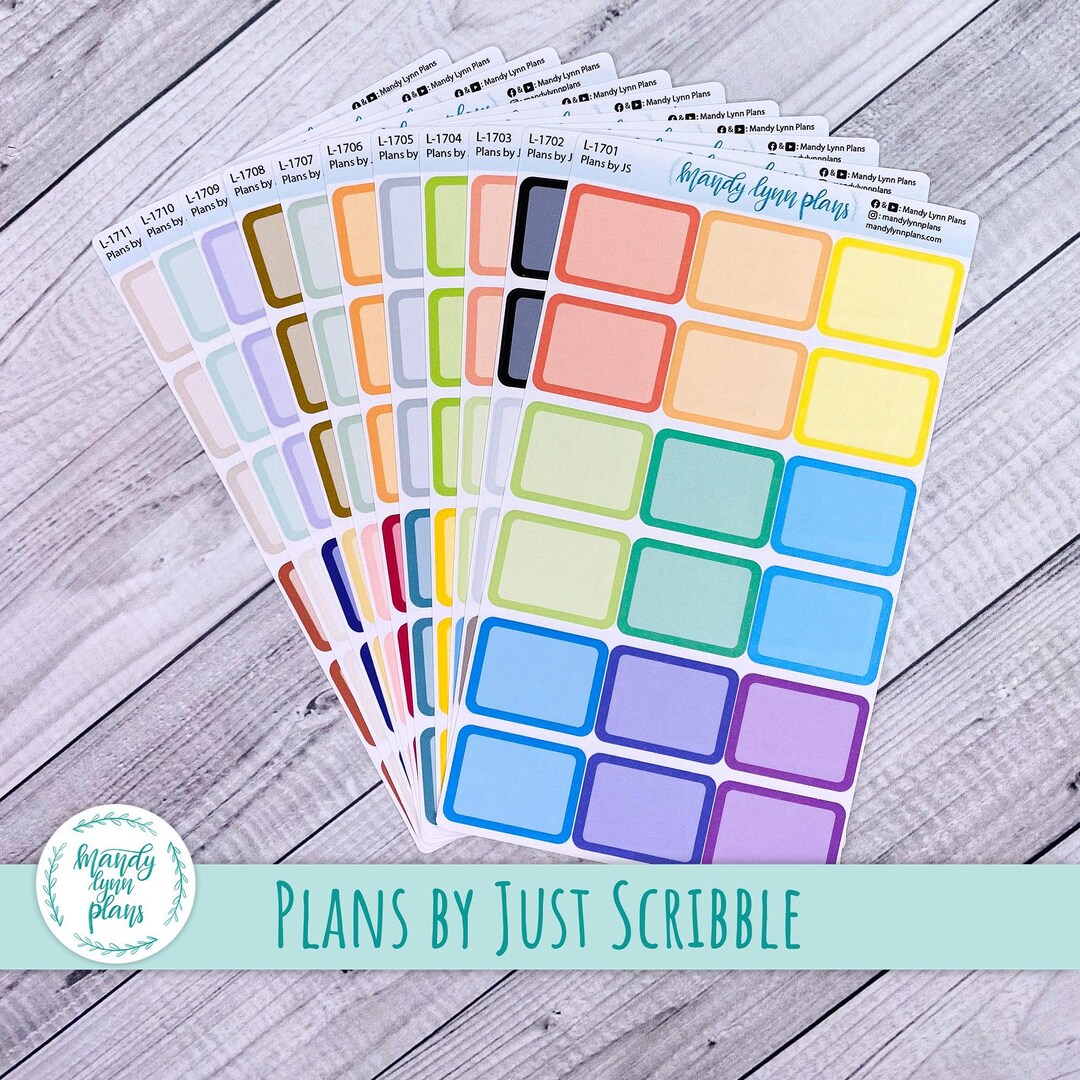 A5 Plans by Just Scribble Extra Large Labels || 3 Hours - Etsy