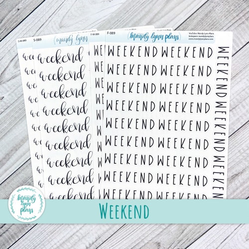 Icon Holiday Script Stickers Removable White Matte or Clear - Etsy