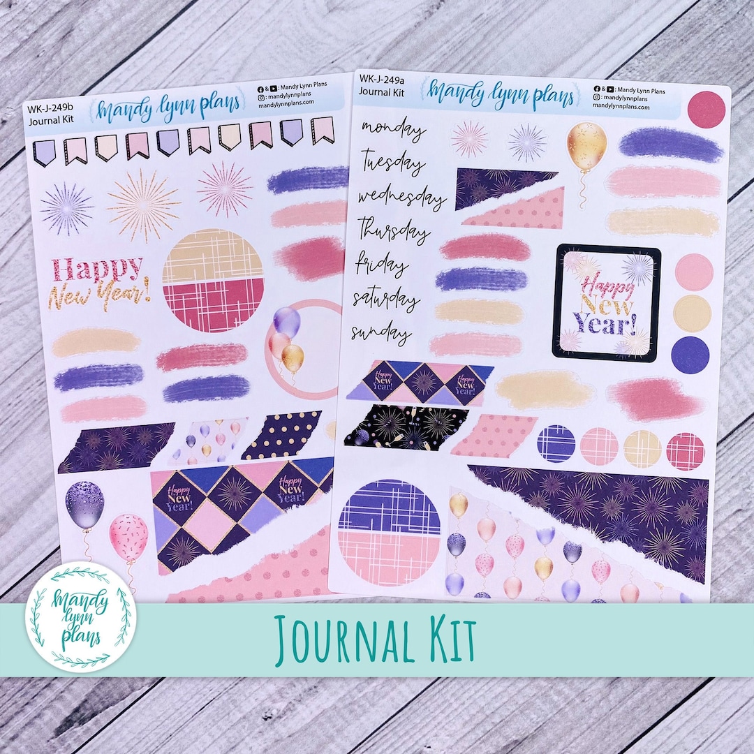 Happy New Year Journal Kit WK-J-249 - Etsy