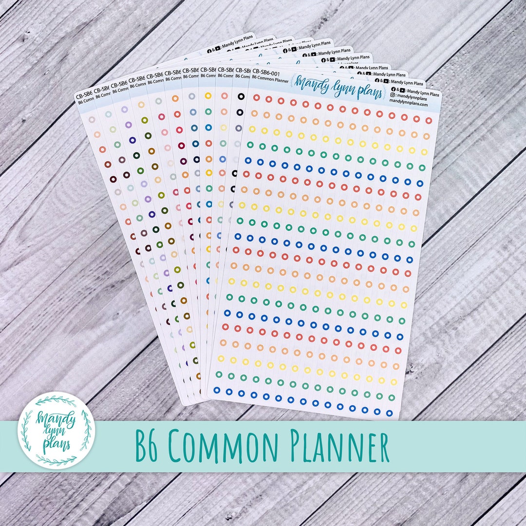 B6 Common Planner Checklists 60 Removable Matte Planner Stickers - Etsy