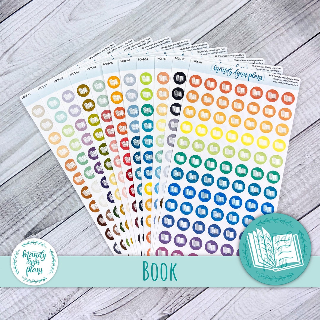 Book Planner Icon, Reading, Bible Study, Book Club || 84 Removable ...