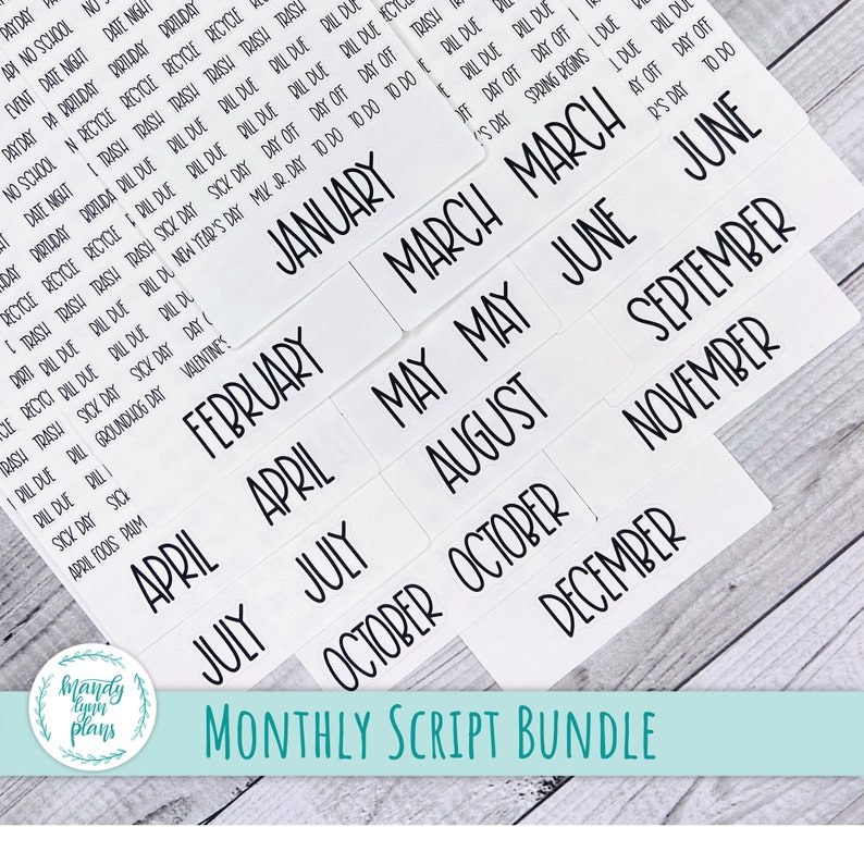 MEGA Bundle-monthly Scripts Hobonichi Cousin Weeks and A6 | Etsy