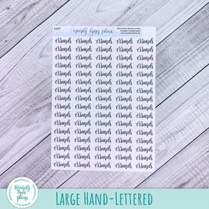 Errands Script Stickers || Removable White Matte or Clear Matte ...