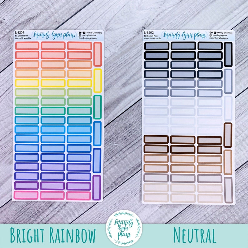 N1 Common Planner || Skinny Labels - Etsy
