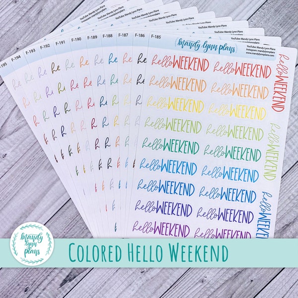 Weekend Stickers - Etsy