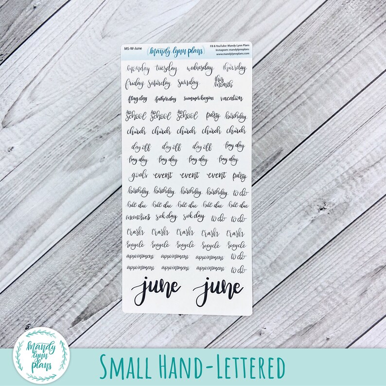 June Monthly Scripts Sheet Hobonichi Cousin Weeks and A6 | Etsy