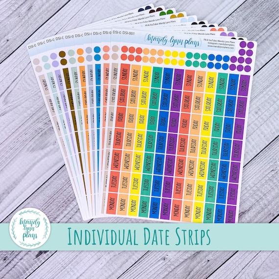 Individual Days of the Week Covers Various Colors - Etsy