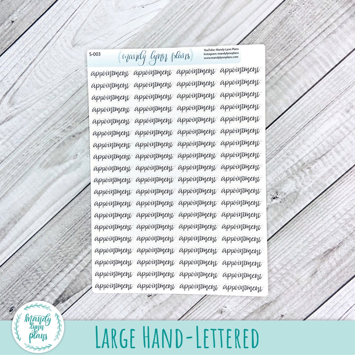 Appointment Script Stickers Removable White Matte or Clear | Etsy