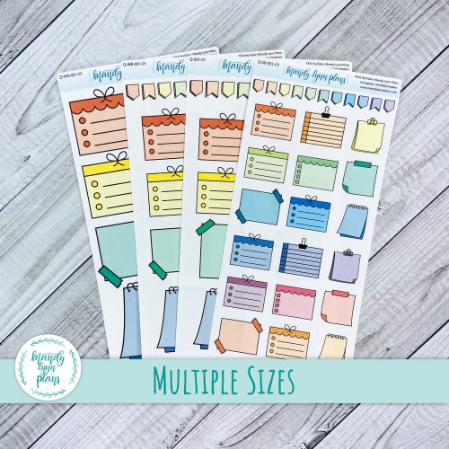 Colored Sticky Note Notebook Flag Half Box Bow Notes | Etsy