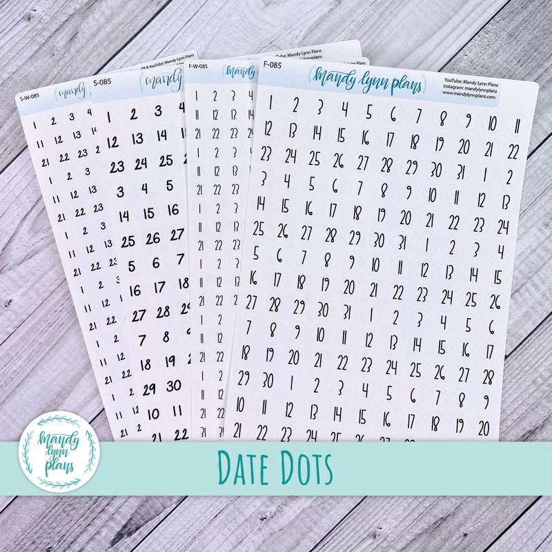 Number Stickers Clear - Etsy