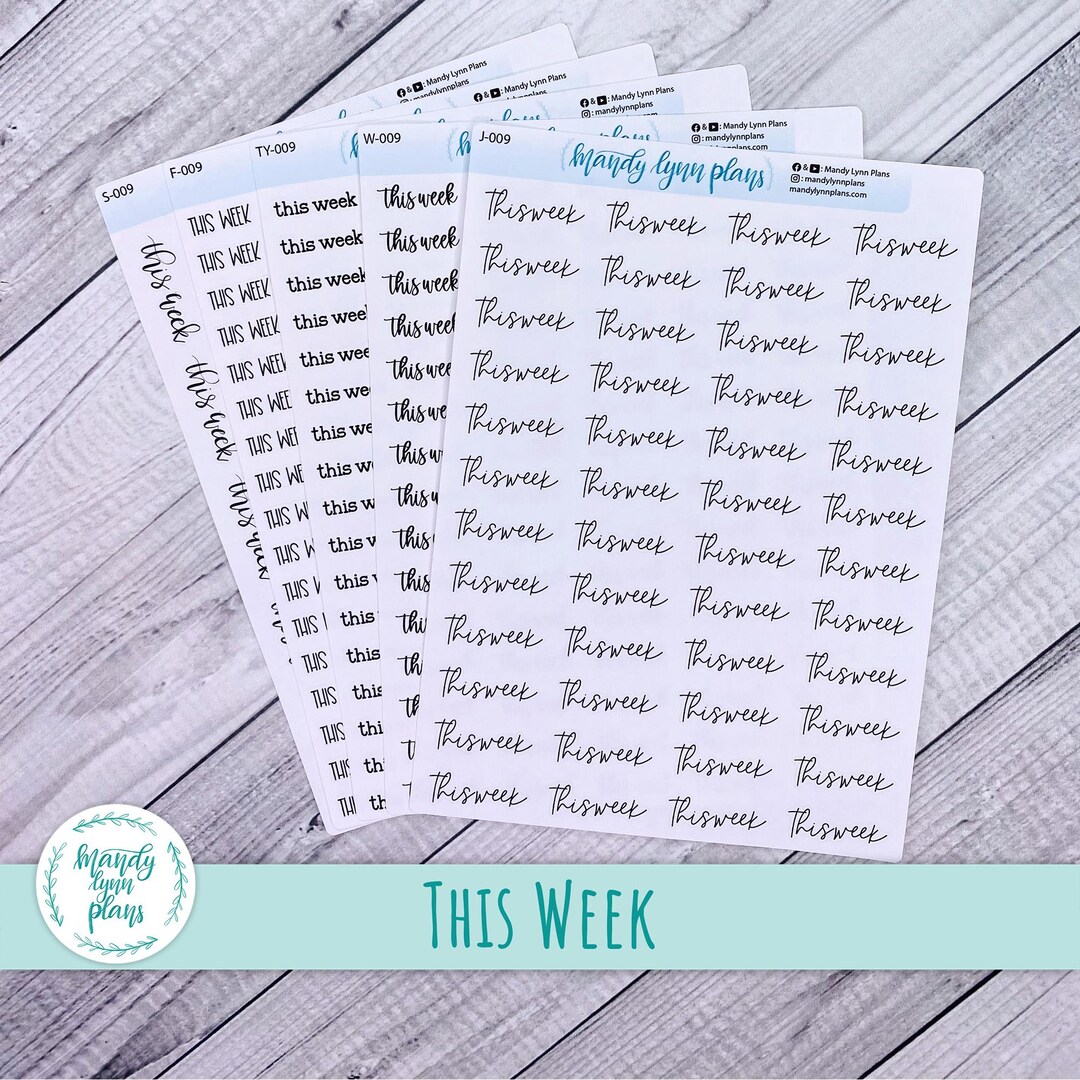 This Week Script Planner Stickers - Etsy