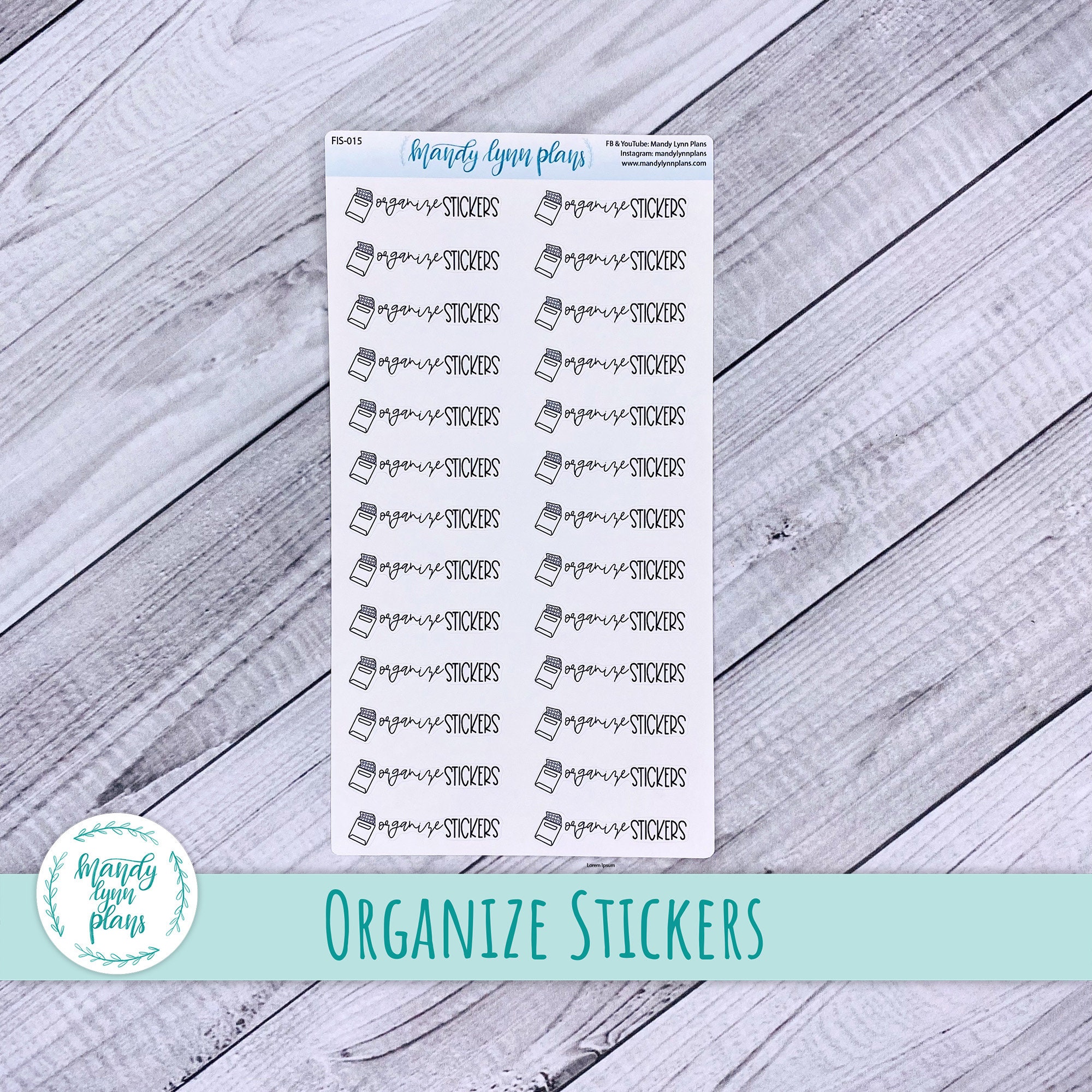 Organize Stickers Functional Icon Script Stickers - Etsy