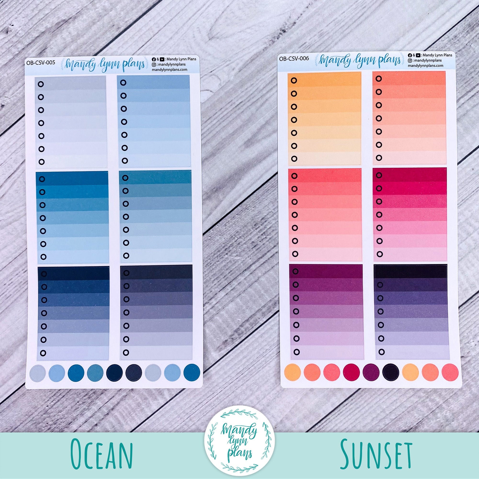 Standard Vertical Circle Ombre Boxes - Etsy