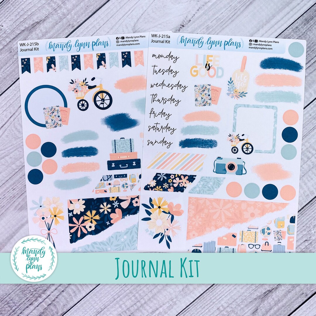 Wander Travel Journal Sticker Kit || Removable or Clear Matte Stickers ...