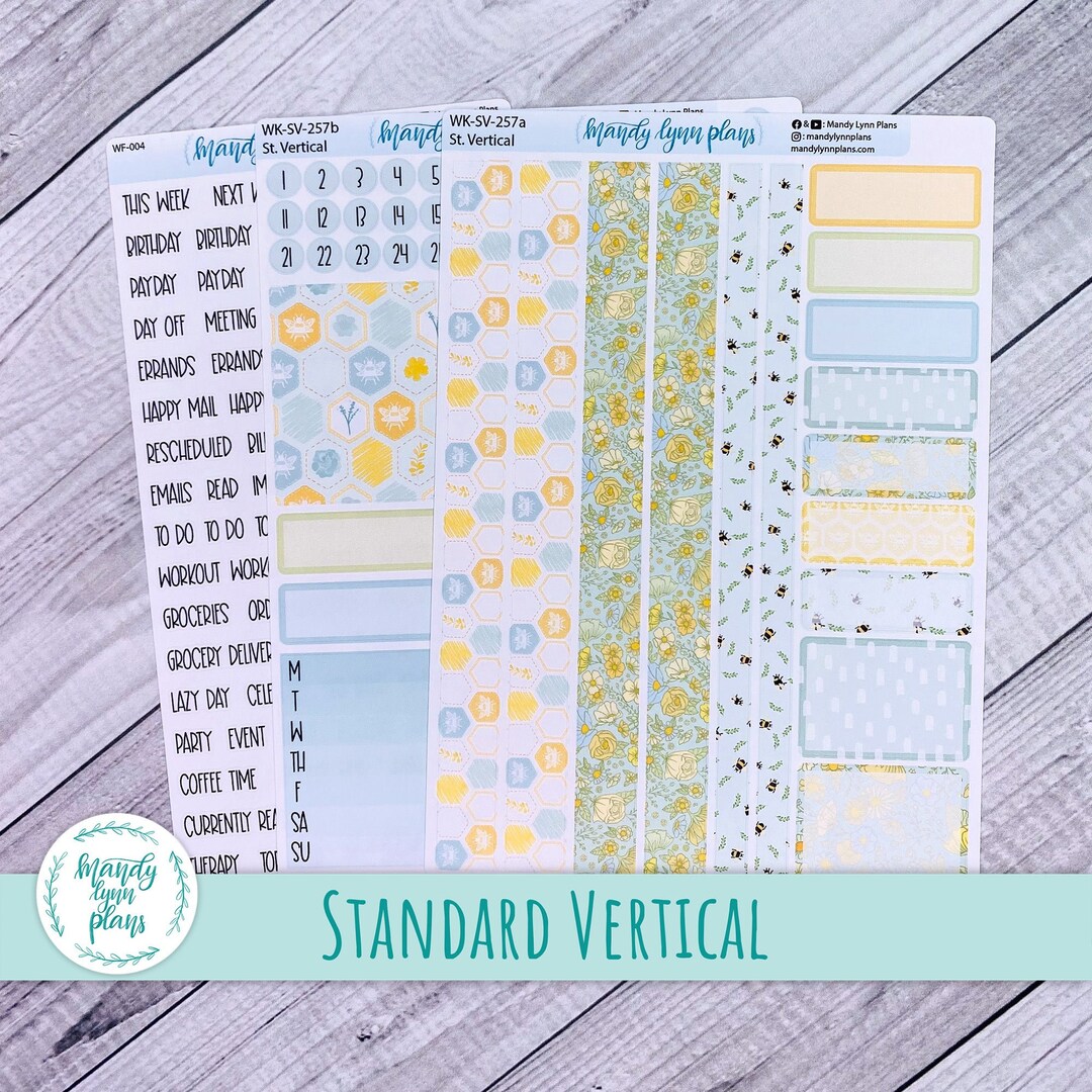 Standard Vertical Weekly Kit Buzzing Garden WK-SV-257 - Etsy