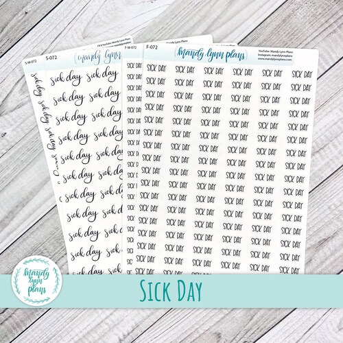 Errands Script Stickers Removable White Matte or Clear - Etsy