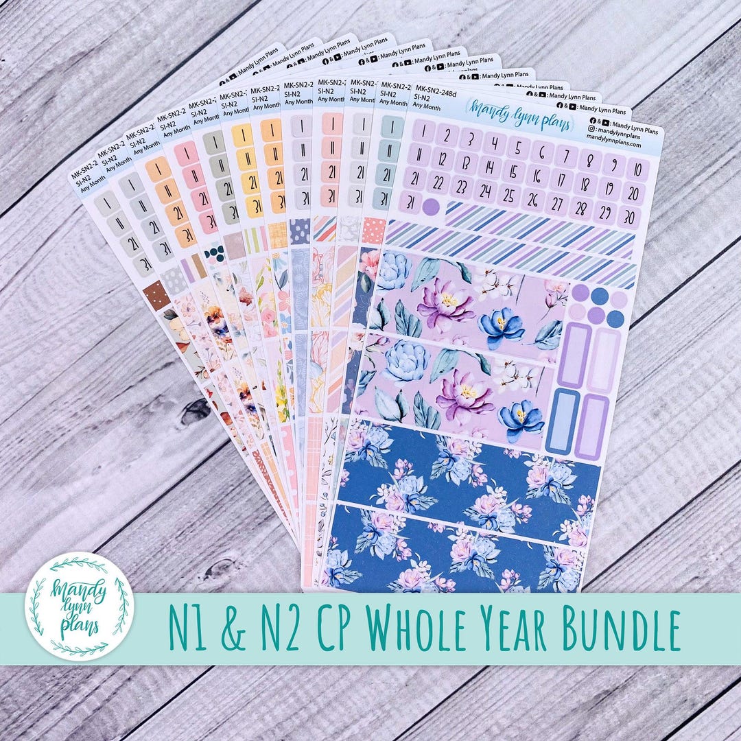 Whole Year Bundle || 3 Design Options || 12 Any Month Kits || N1 & N2 ...