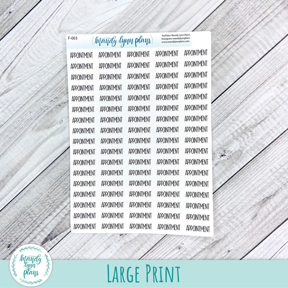 Appointment Script Stickers Removable White Matte or Clear | Etsy