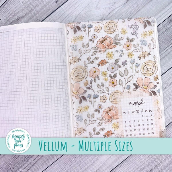 Floral Vellum Paper - Etsy