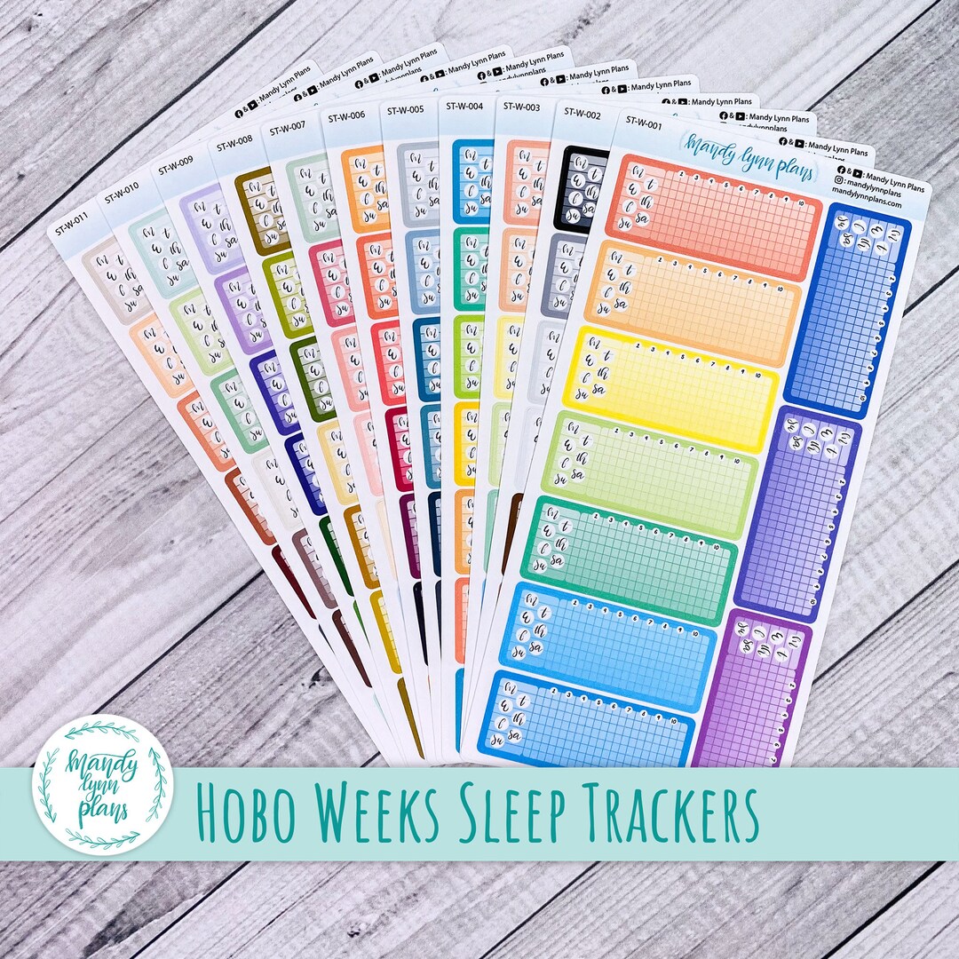 Hobonichi Weeks || Sleep Trackers || 10 Removable Matte Stickers - Etsy
