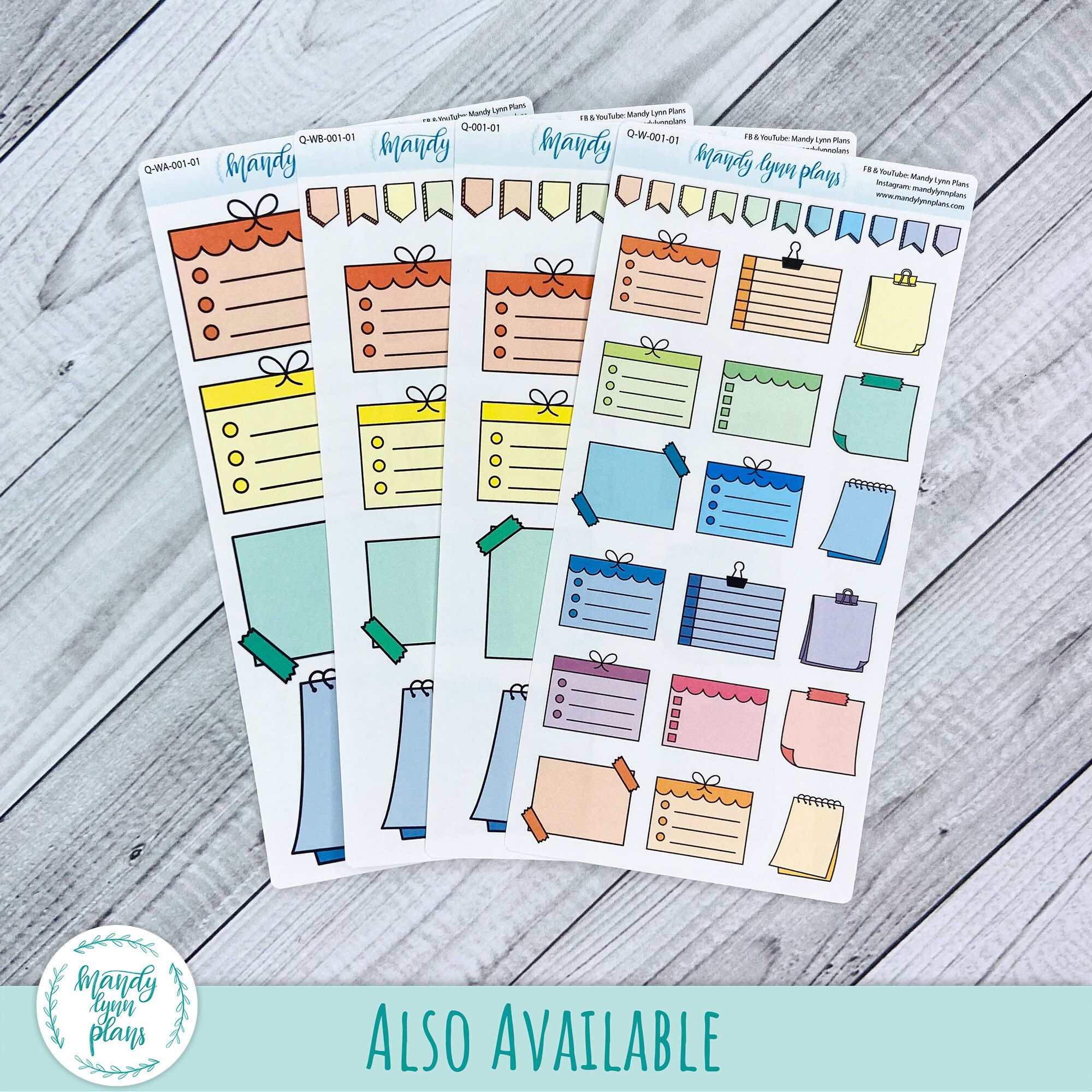 Sticky Note Notebook Flag Half Box Bow Notes Binder Clip | Etsy