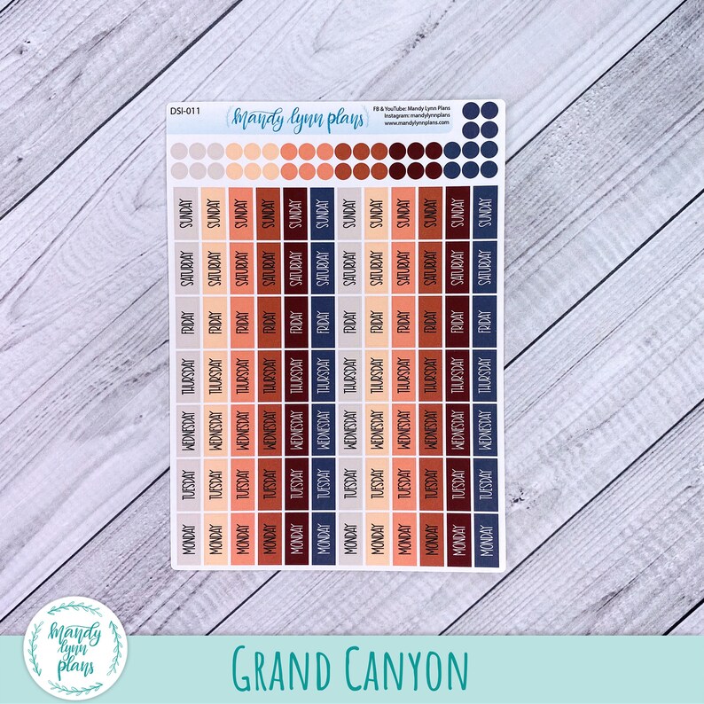 Individual Days of the Week Covers Various Colors - Etsy